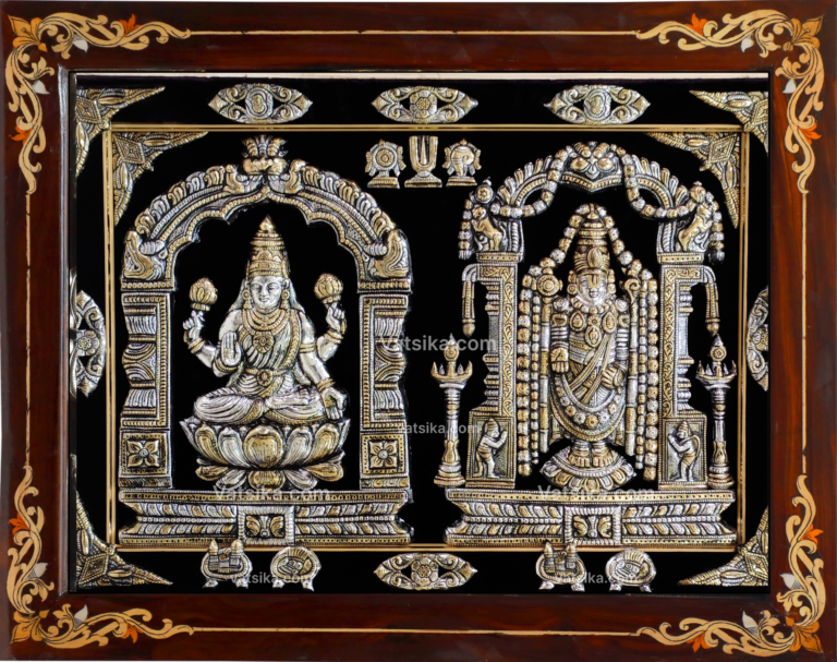 Customised - Handcrafted Pure Silver photo frames for Pooja room