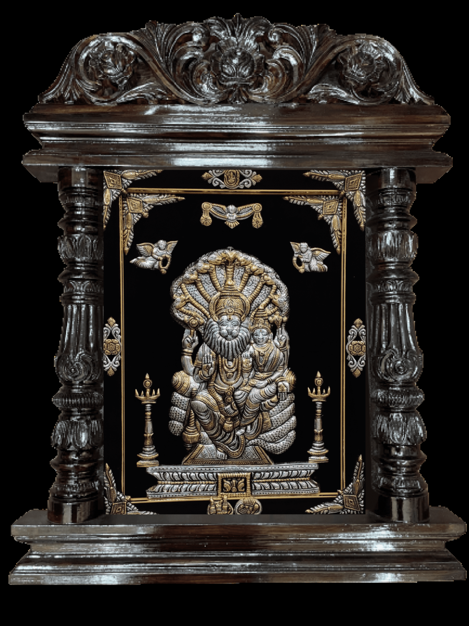 Customised - Handcrafted Pure Silver photo frames for Pooja room