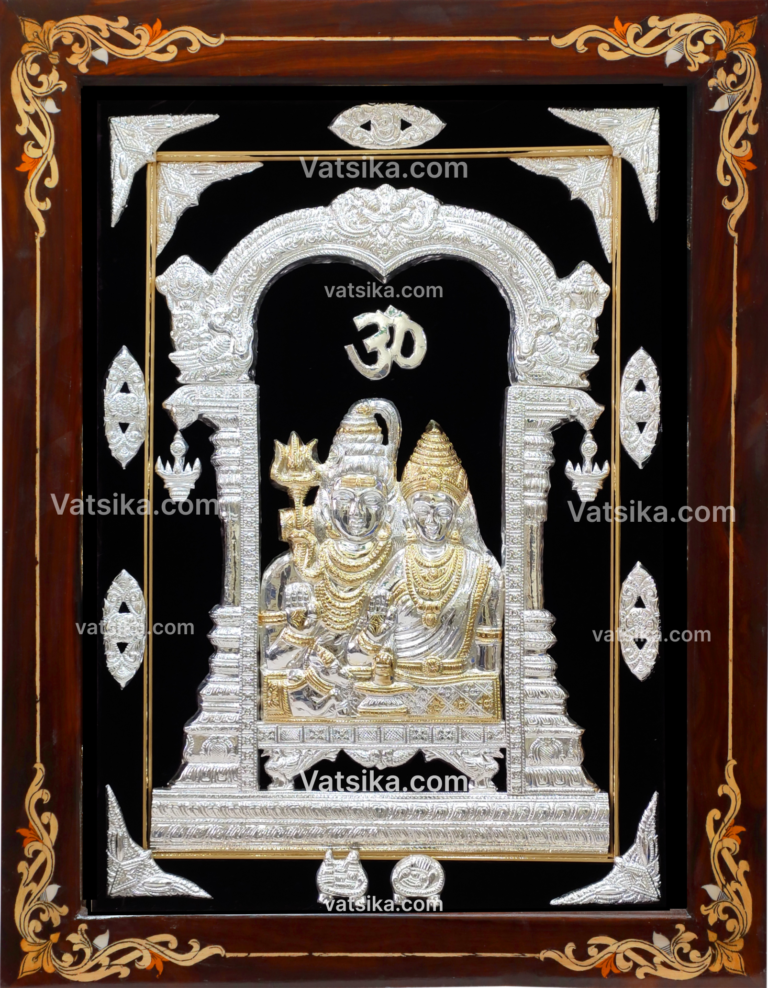 Customised - Handcrafted Pure Silver photo frames for Pooja room