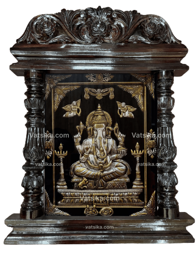 Customised - Handcrafted Pure Silver photo frames for Pooja room